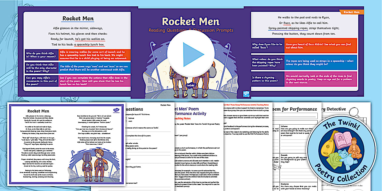 Space Poetry KS2 'Rocket Men' | Resource Pack (Teacher-Made)